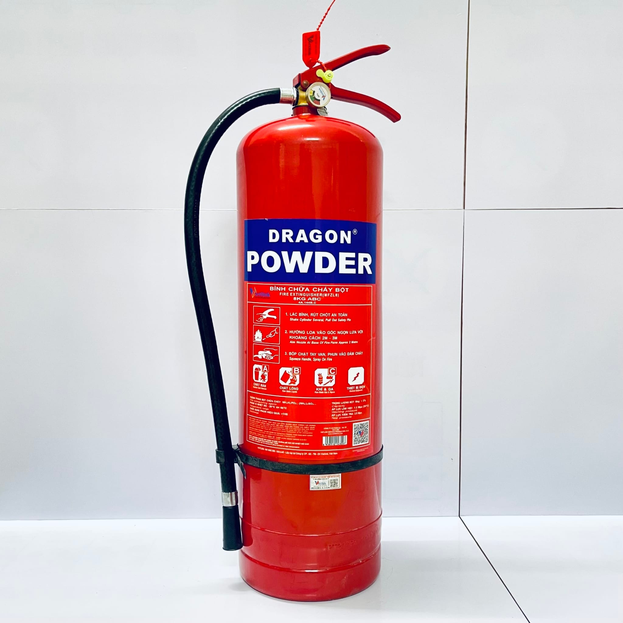 Bình chữa cháy Dragon bột ABC 8kg - MFZL8 (Tem PCCC) - PCCC Song Việt