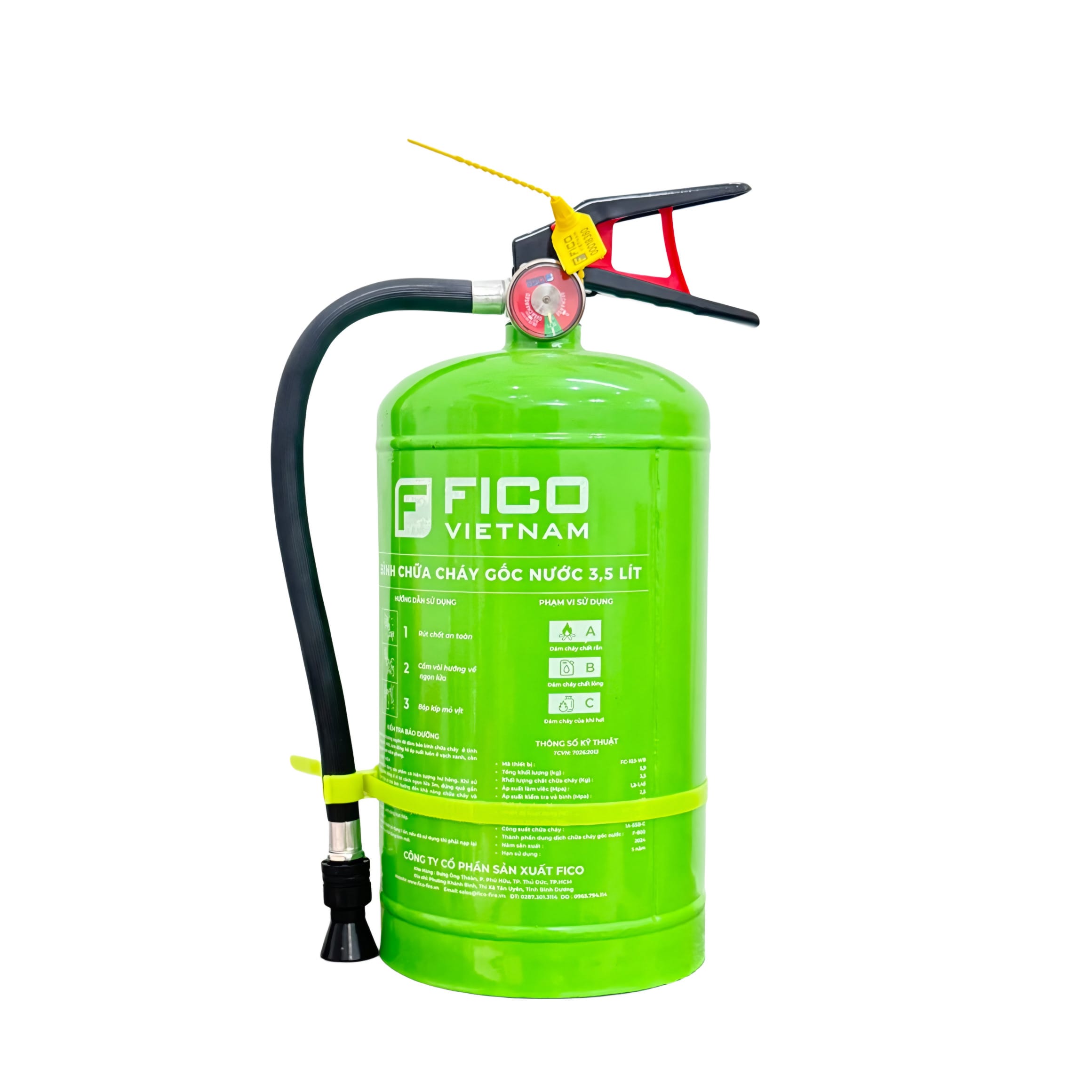 Bình chữa cháy gốc nước FICO 3.5 lít – FC-103-WB (Tem PCCC) - PCCC Song ...